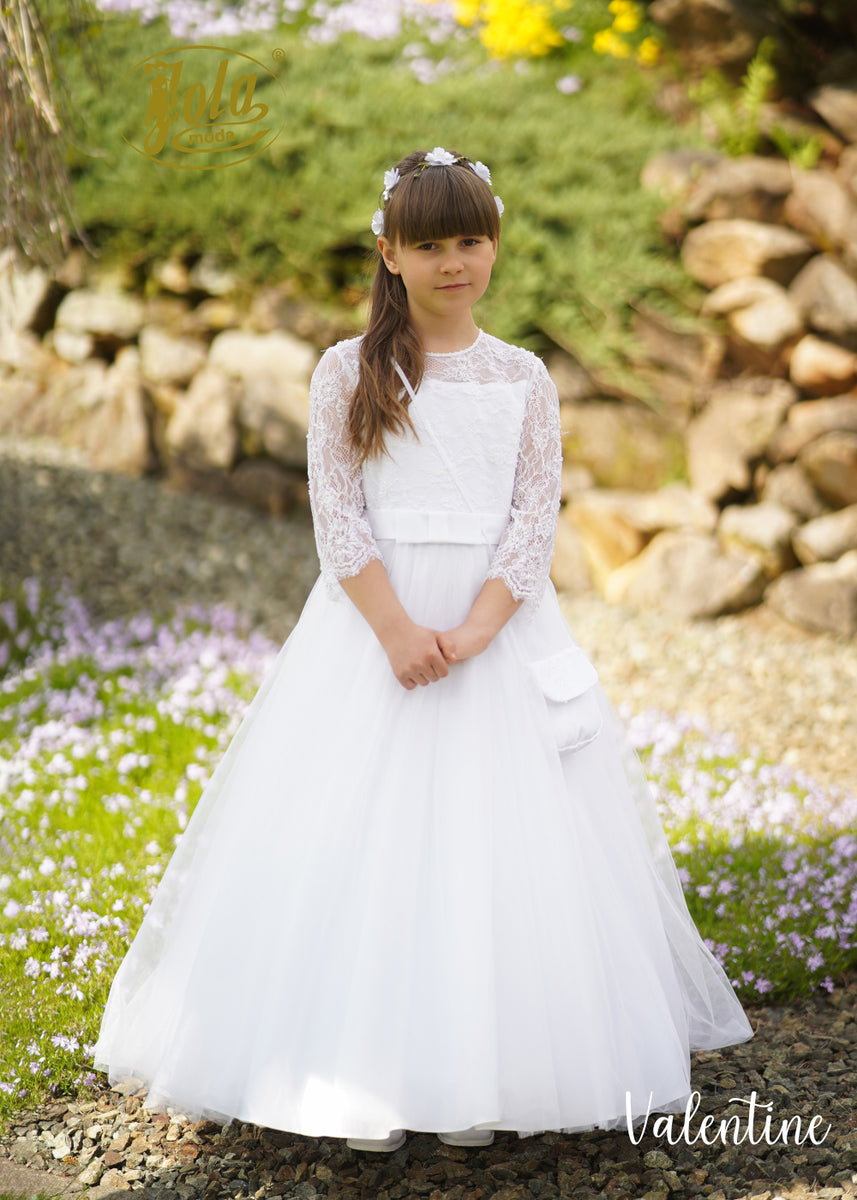 VALENTINA White Communion Dress – Leanaí Athlone